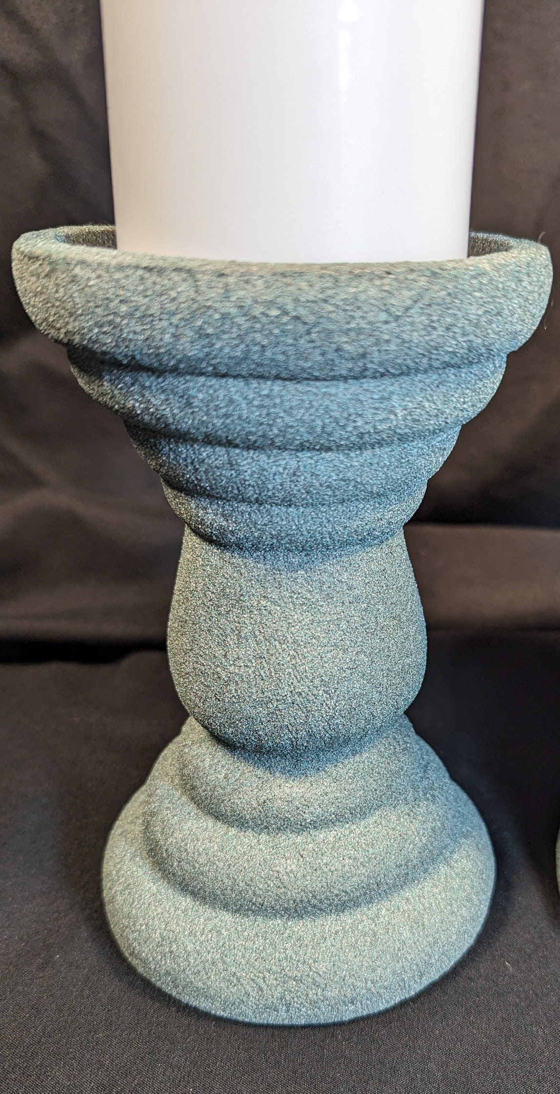 Seafoam Green Granite Stone Look Candle Holders - Etsy