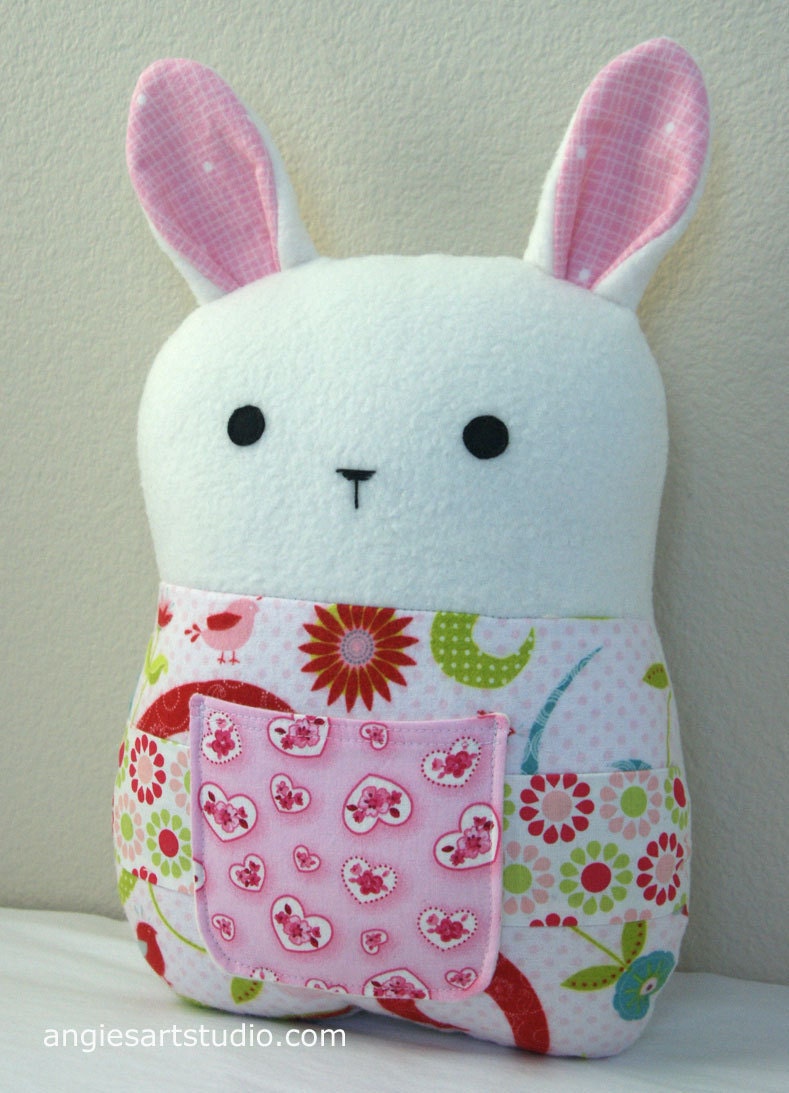 Patchwork Bunny, Tooth Fairy Pillow, Rabbit Plush Toy, Stuffed Animal ...