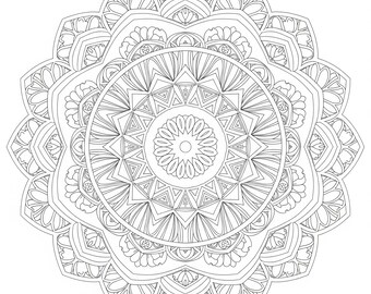 Zen MANDALA Coloring Pages - INSTANT DOWNLOAD, Relaxing Art to Print - Etsy