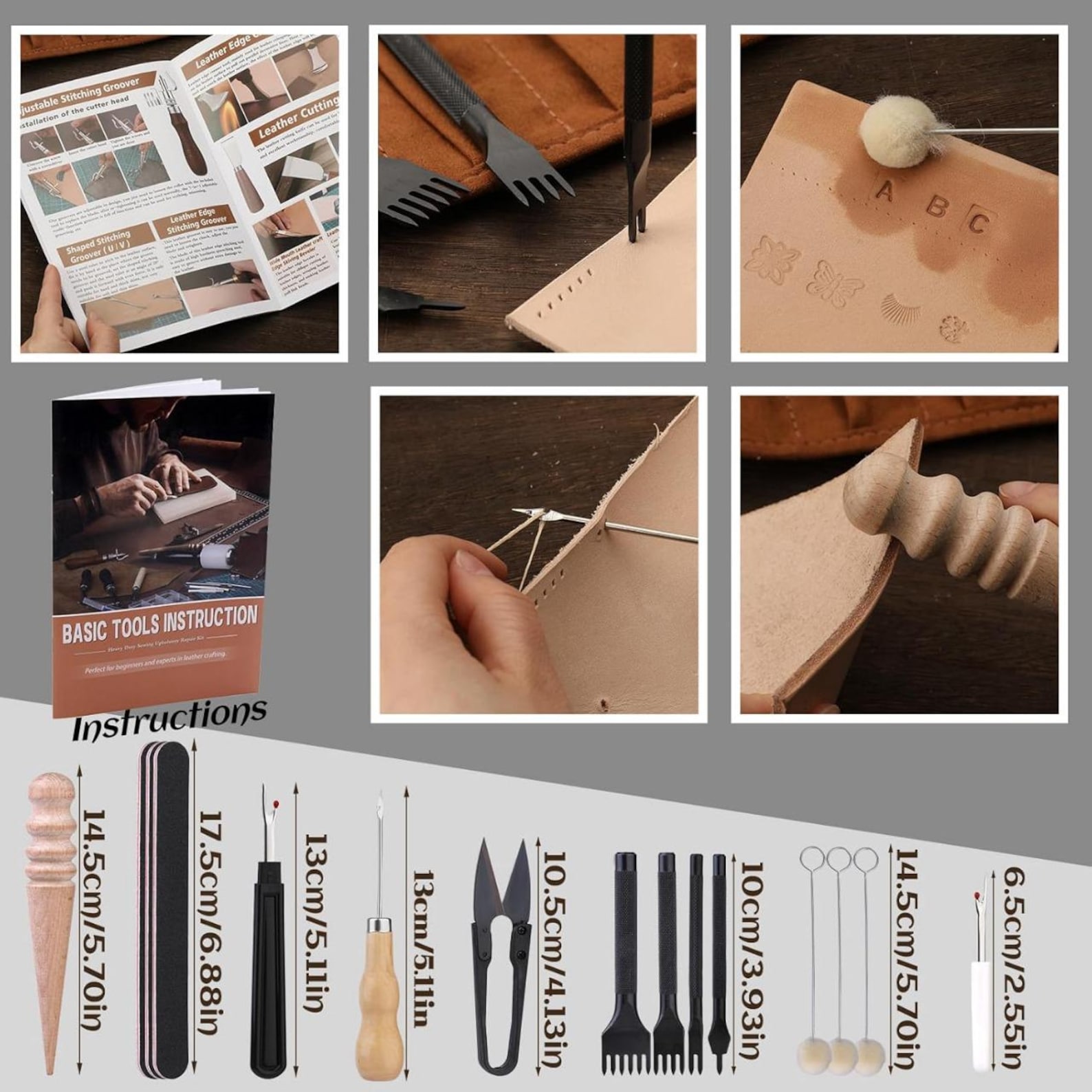 Leather Craft Tool Set: Hand Sewing, Stitching, Carving & Repair - Etsy