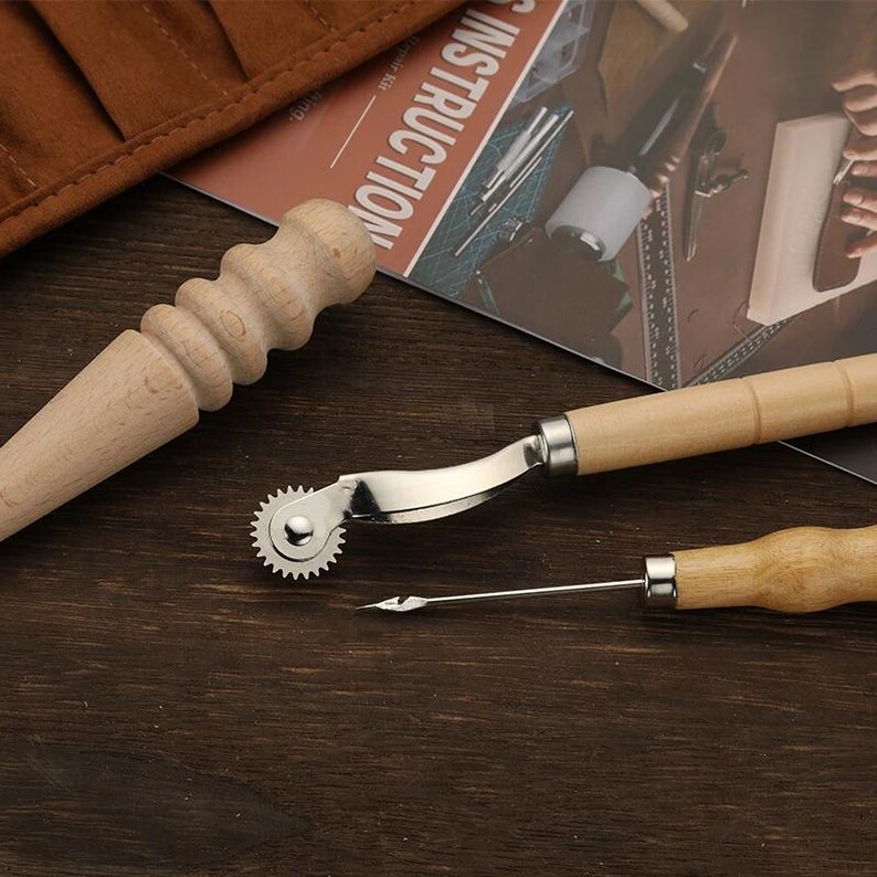 Leather Craft Tool Set: Hand Sewing, Stitching, Carving & Repair - Etsy