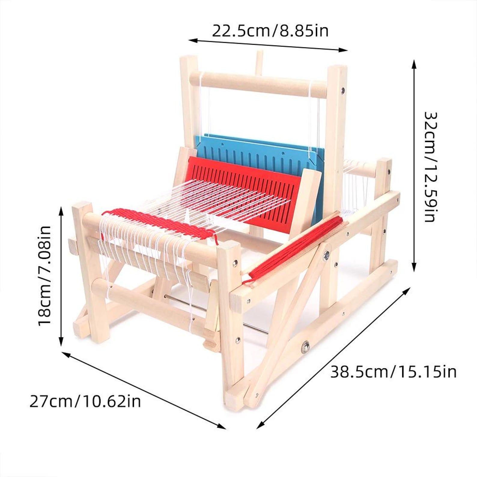 Wooden Weaving Loom Kit: Mini Hand Loom With Wool Yarn - Etsy