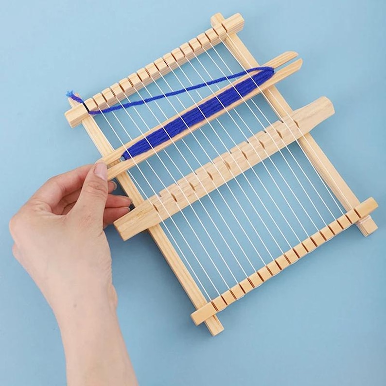 Kids' Wooden Weaving Loom Kit: DIY Hand Knitting Toy - Etsy