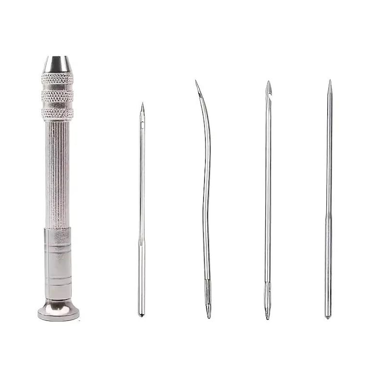 Leather Sewing Awl Kit: Hand Stitching Tool With 4 Needles - Etsy