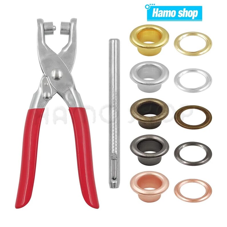 Grommet Eyelet Plier Set: Hole Punch Tool Kit With 100 Metal Eyelets - Etsy