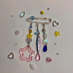 Safety Pin Fish Charm - Etsy