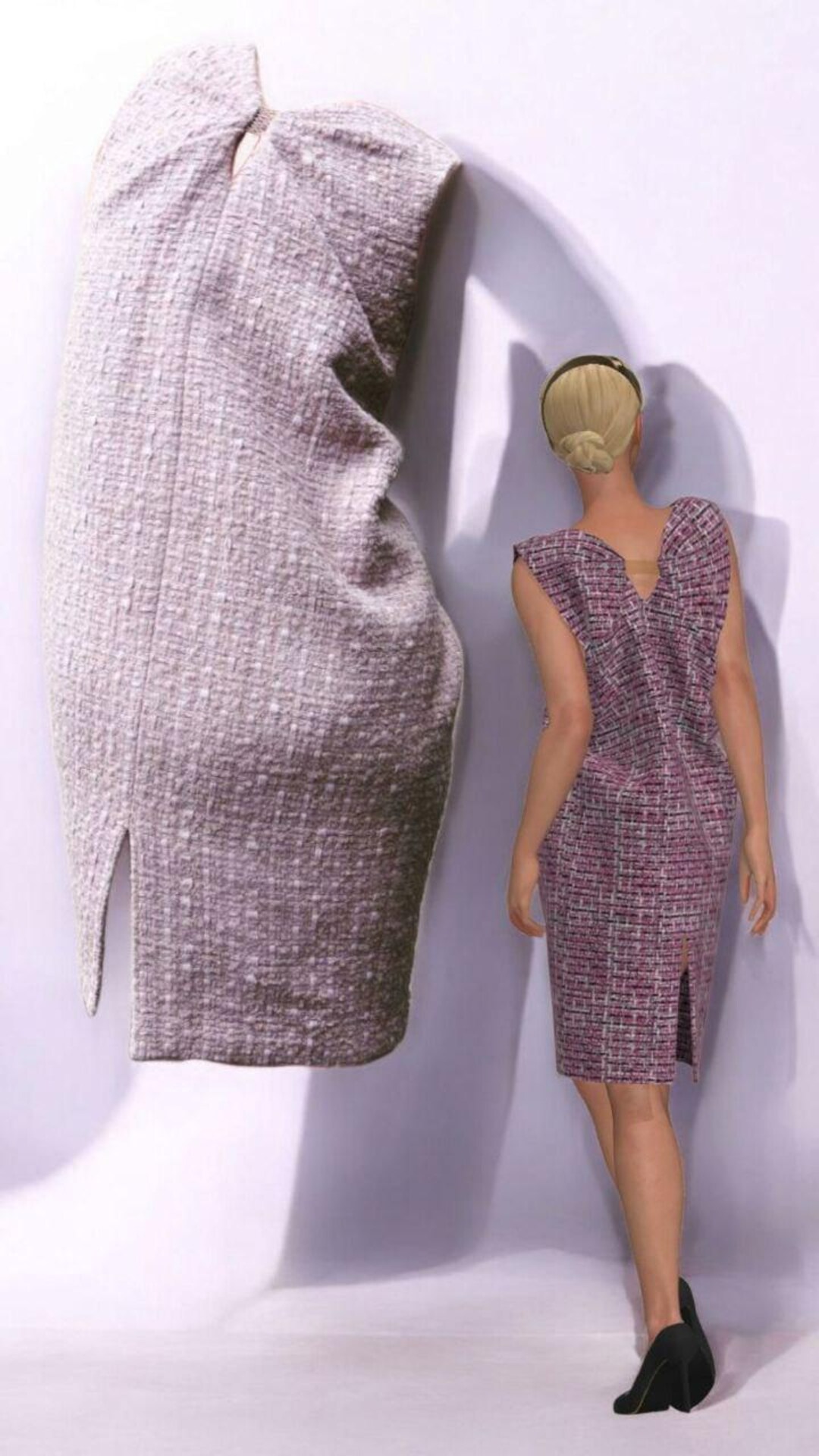 Minimalistic Cocoon Dress Sewing Pattern – Sculptural Back Pleats ...