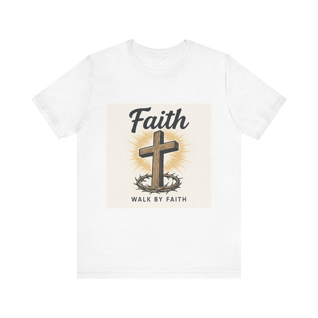 Faith Cross Graphic Tee | Walk by Faith Religious Christian Design - Etsy
