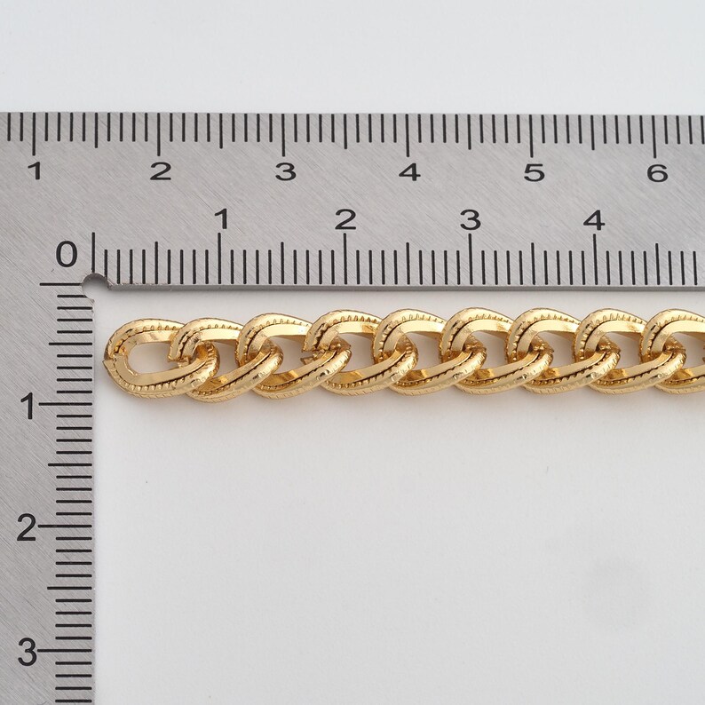 1 Meter Gold Curb Chains,18k Gold Filled Semi Finished Chains for DIY ...