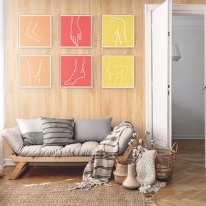 Minimalist Anatomy Wall Art Printable | Surface Body Line Art Posters ...