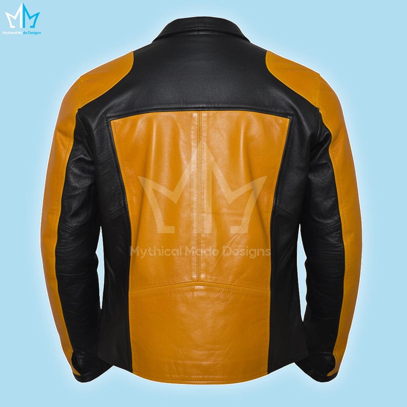 Cole Macgrath Inspired Black & Yellow Leather Jacket | In-famous ...