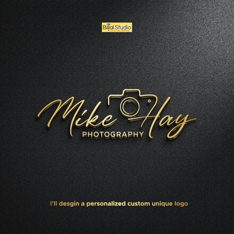 Personalized Photographer Logo Design - Elegant Minimalist Camera ...