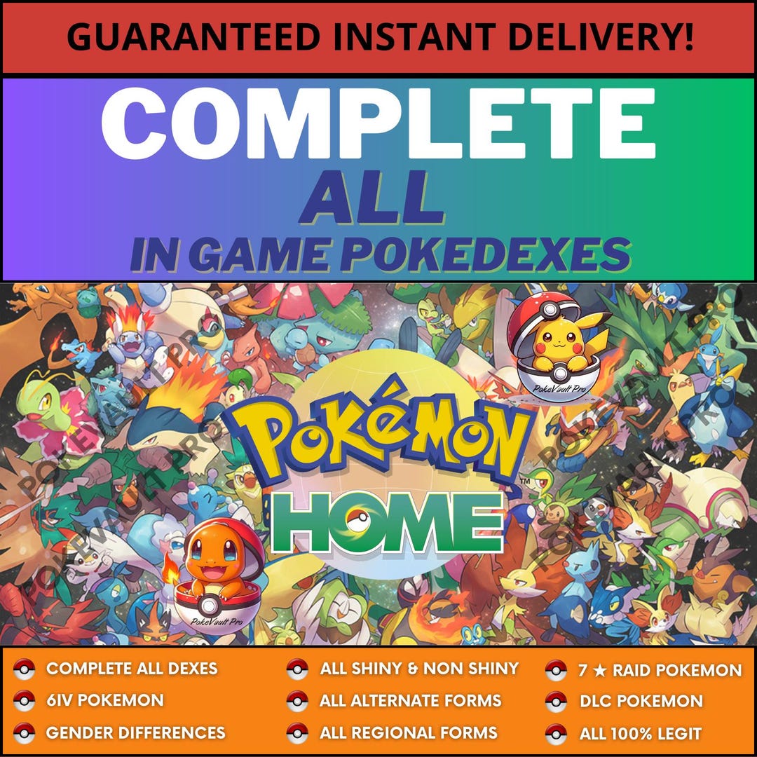 Pokémon Home Living Dex Bundle – Complete Pokedex for Switch Games ...