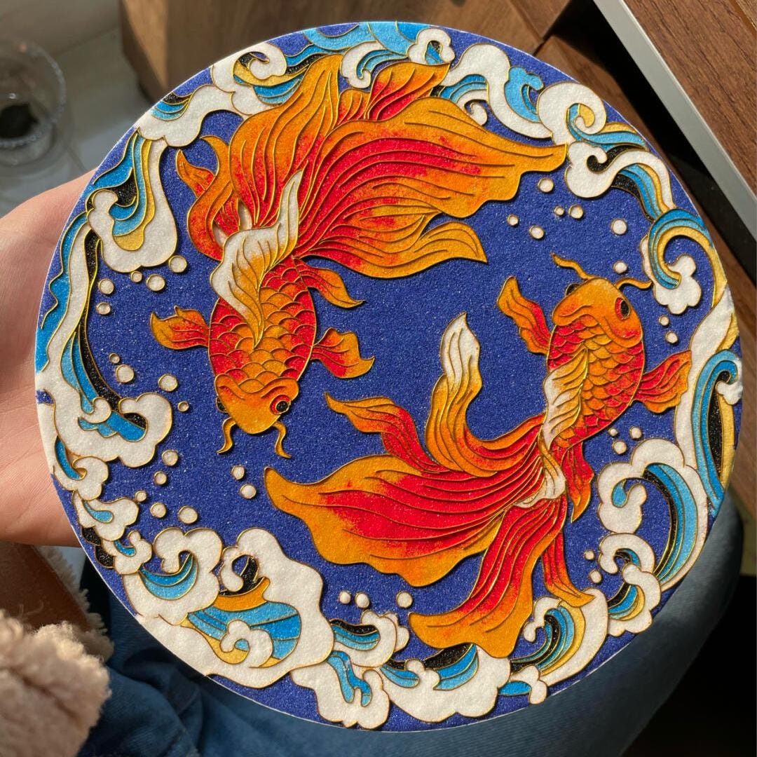 3D DIY Cloisonne Filigree Enamel Paint by Numbers Kit-all in One ...