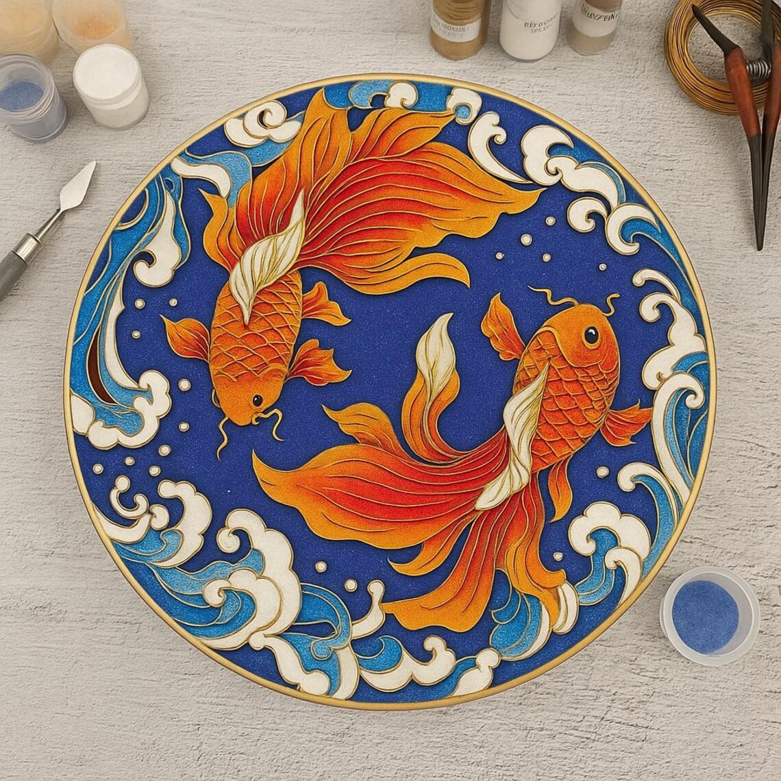 3D DIY Cloisonne Filigree Enamel Paint by Numbers Kit-all in One ...