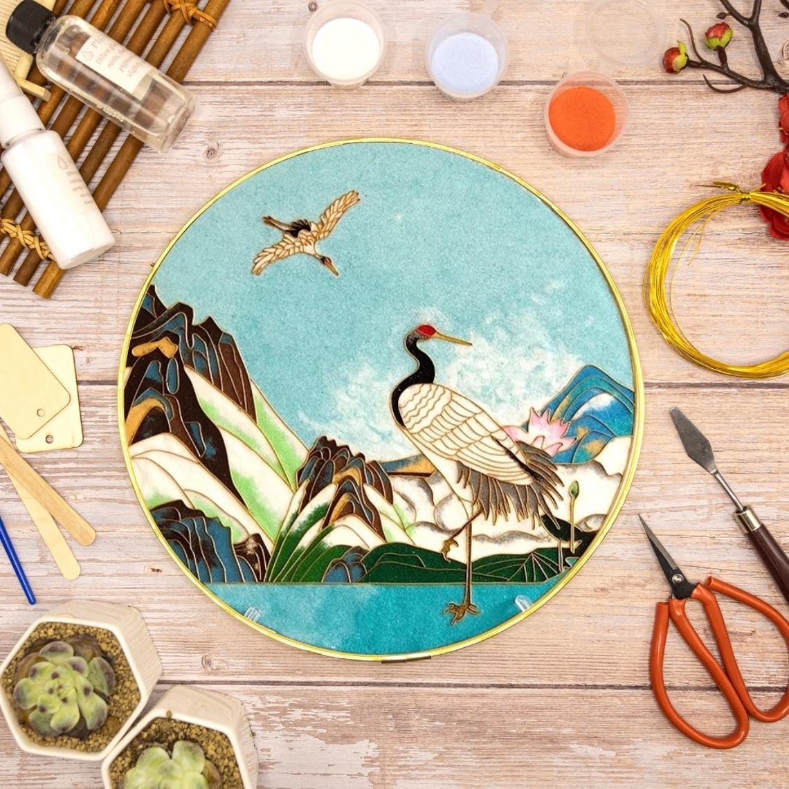 DIY Cloisonne Enamel Painting Kit: Beginner-friendly Craft, Home Decor ...