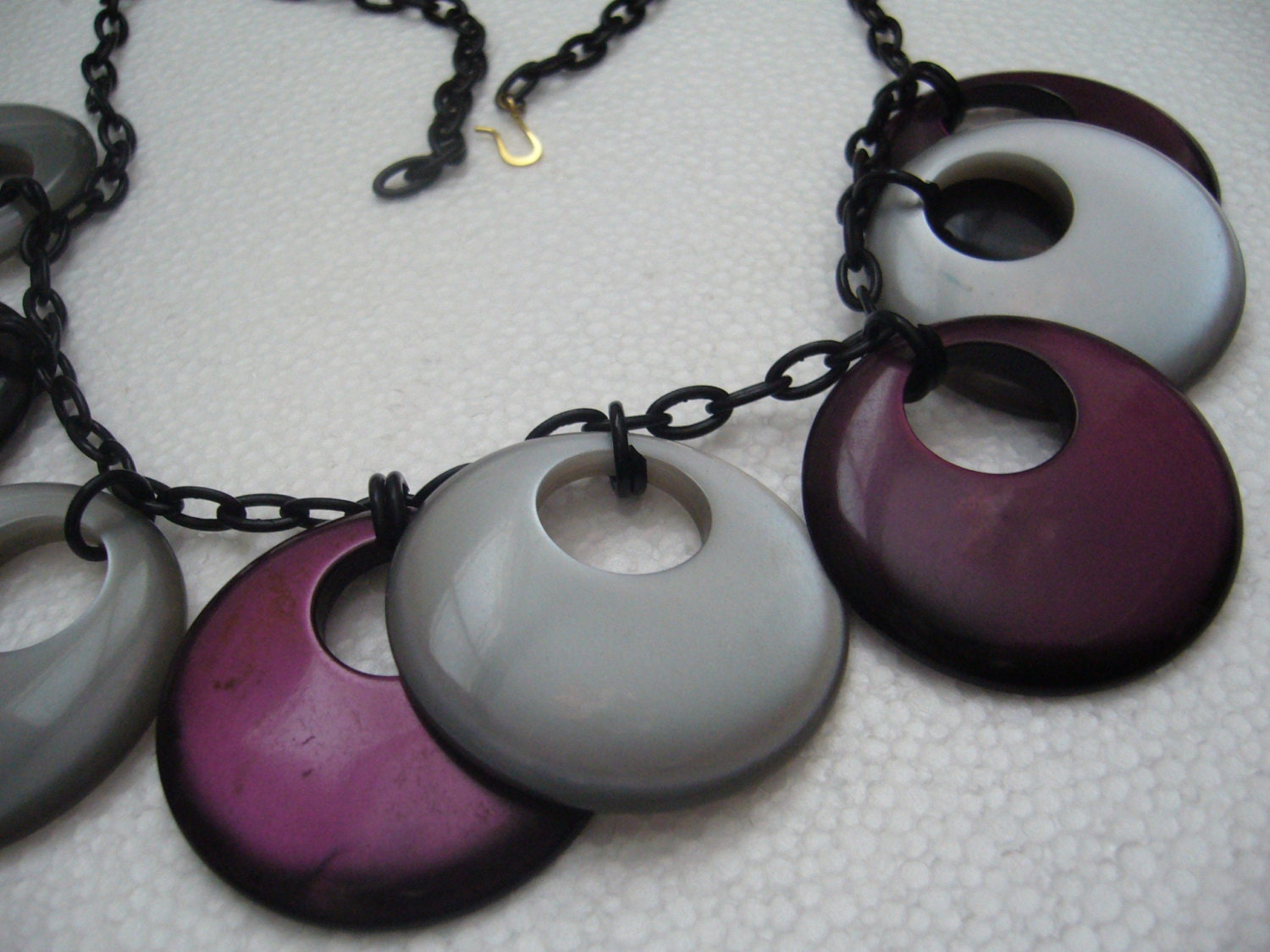 Vintage Early Plastic Lucite Loops Chain Necklace - Etsy