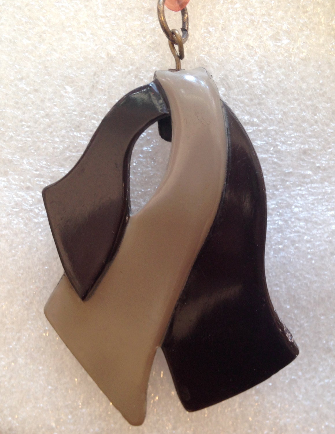 Vintage Celluloid and Galalith Galalite Pendant Necklace - Etsy