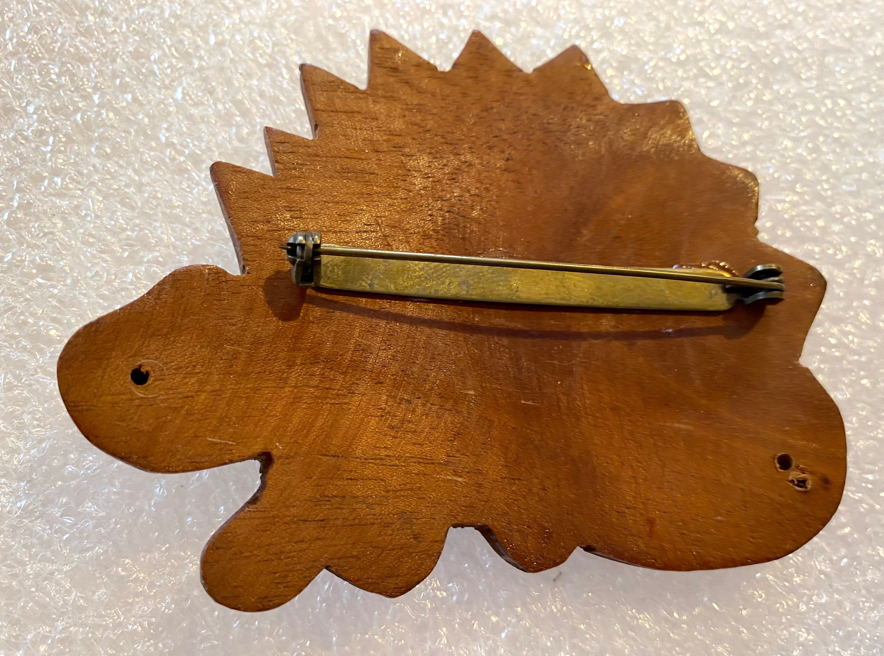 Vintage Hand Made Wood Dragon Pin / Brooch - Etsy