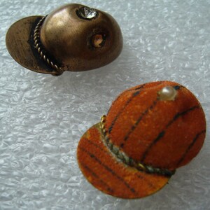 Two Vintage 1950's Painted Copper Hat Pins Brooches Pop Art - Etsy
