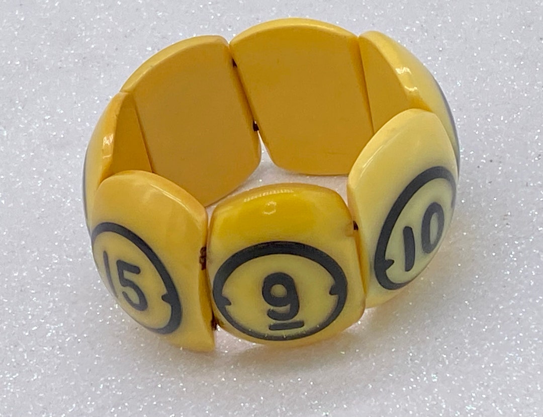 Vintage Bakelite Catalin Billiard Pool Ball Bracelet - Etsy