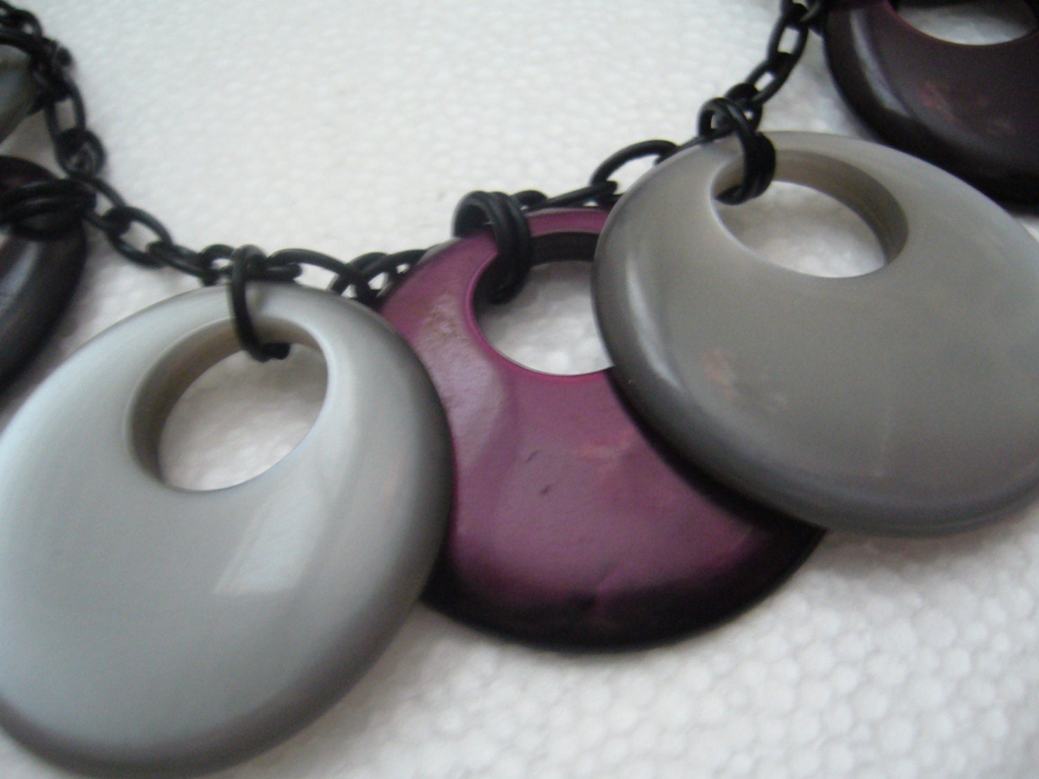 Vintage Early Plastic Lucite Loops Chain Necklace - Etsy