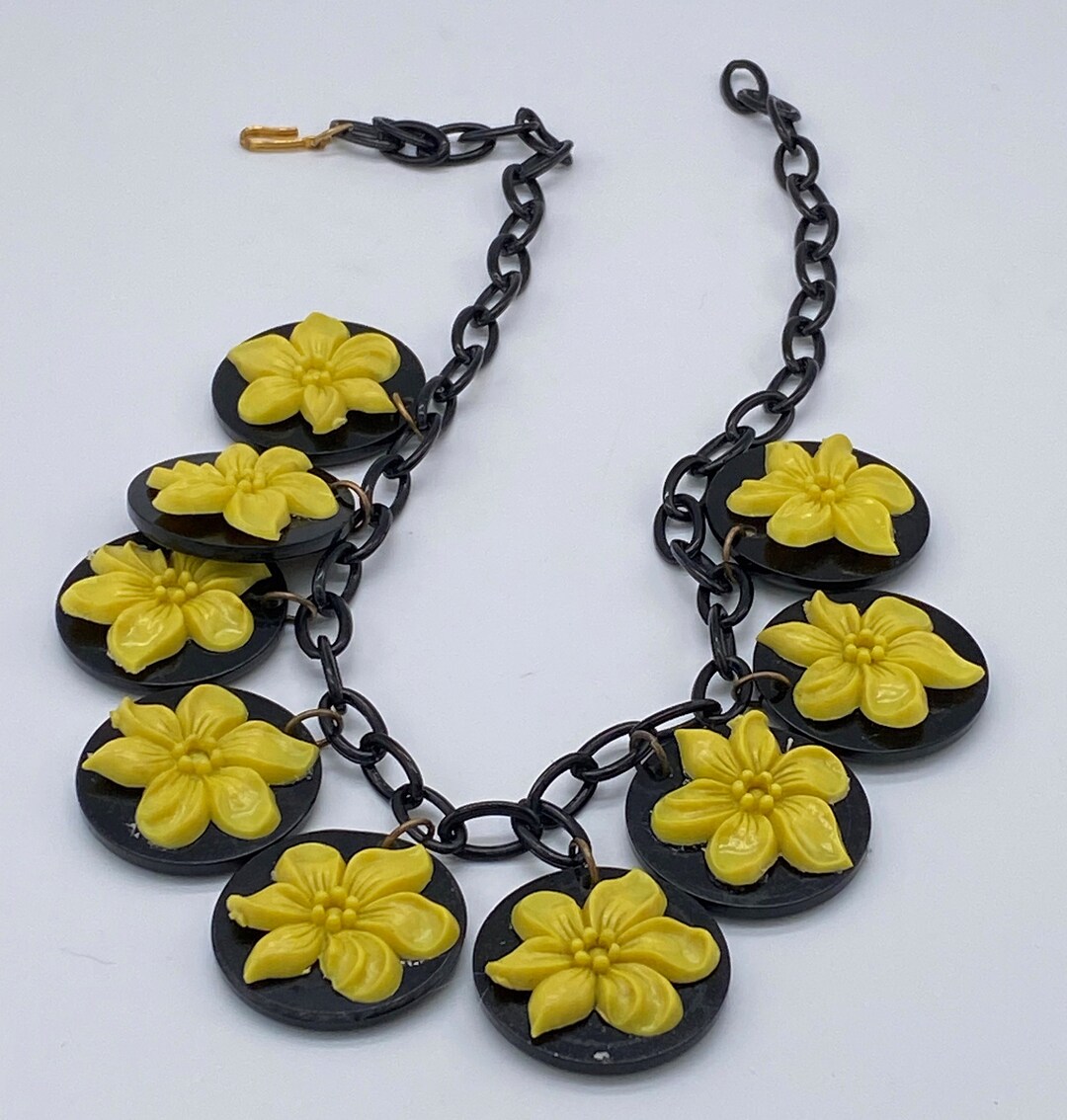 Vintage Galalith Galalite and Early Plastic Yellow Flower - Etsy