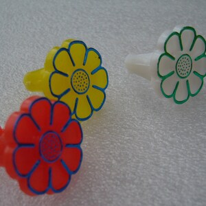 Vintage Children Multicolor Plastic 1960's Rings - Lot of 3 - Etsy