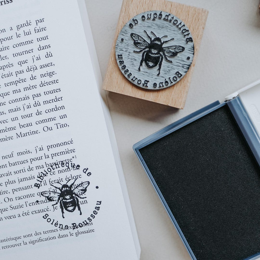 EX-LIBRIS STAMP | Personalized Library Stamp | Custom Bookplate Stamp ...