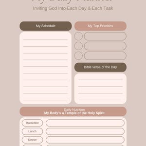 Faith-based Daily Planner | Printable PDF | Set Apart Stationery ...