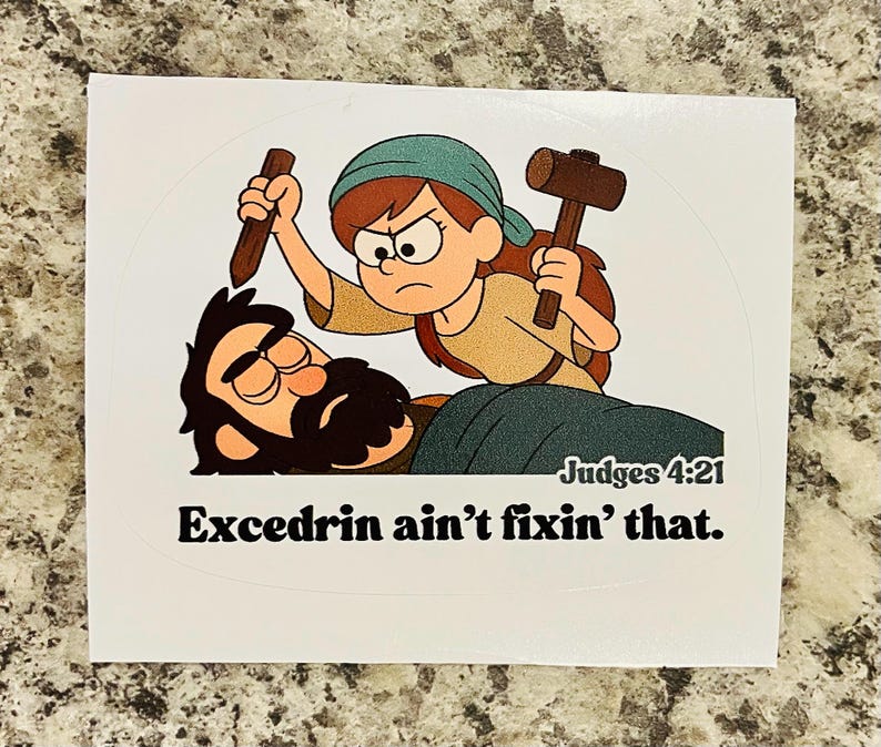4-pack Bible Humor Stickers for Laptop and Water Bottle – Funny ...