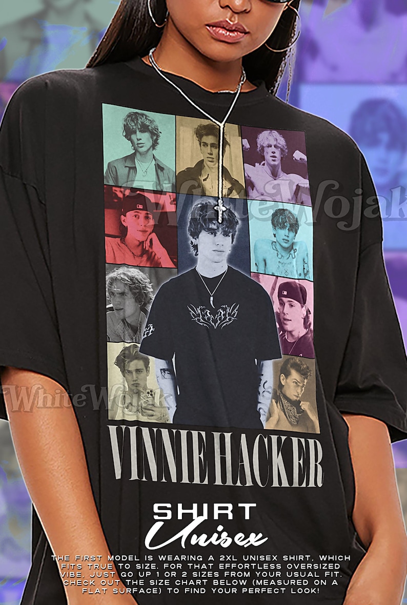 Vinnie Hacker Bootleg Shirt, Vintage Influencer Tiktok Model Celebrity ...