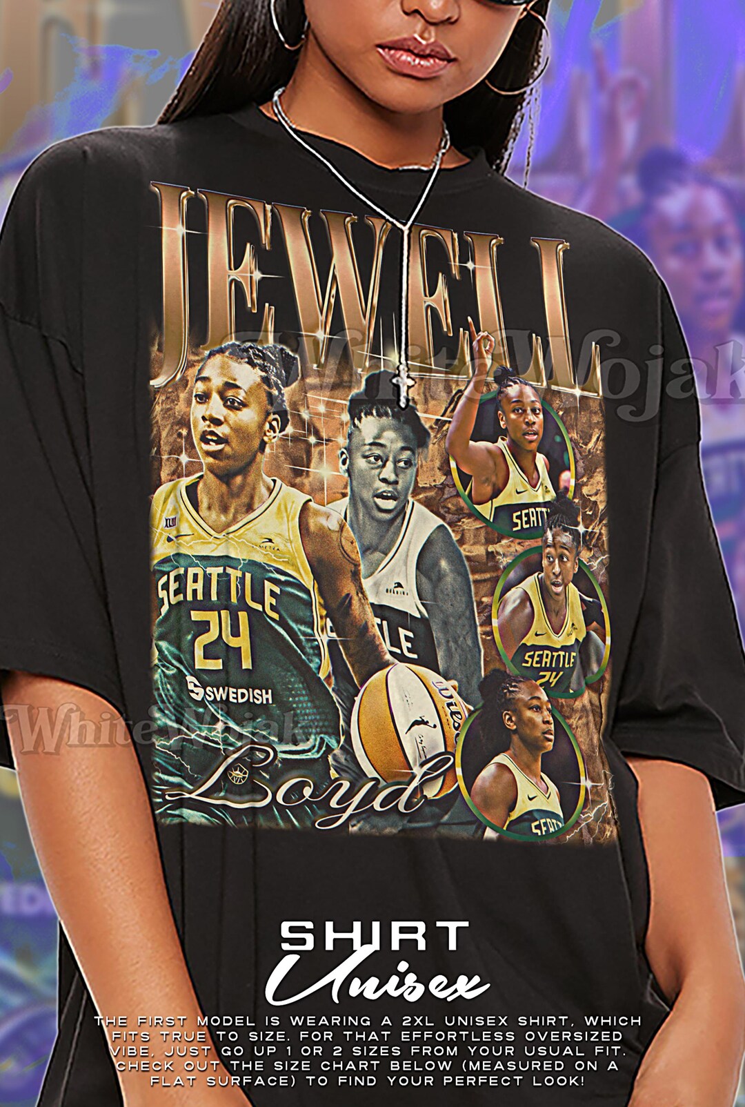 Jewell Loyd Bootleg Shirt, Vintage Athlete WNBA Star Celebrity ...