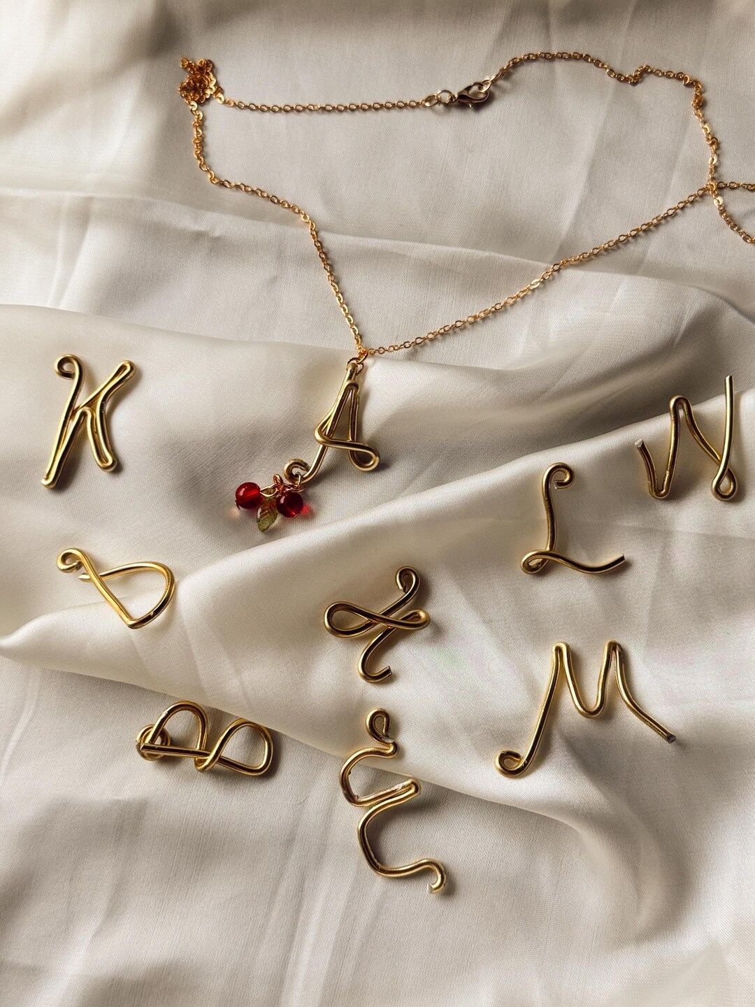 Cursive Letter Necklace – Custom Stainless Steel Initial Pendant ...