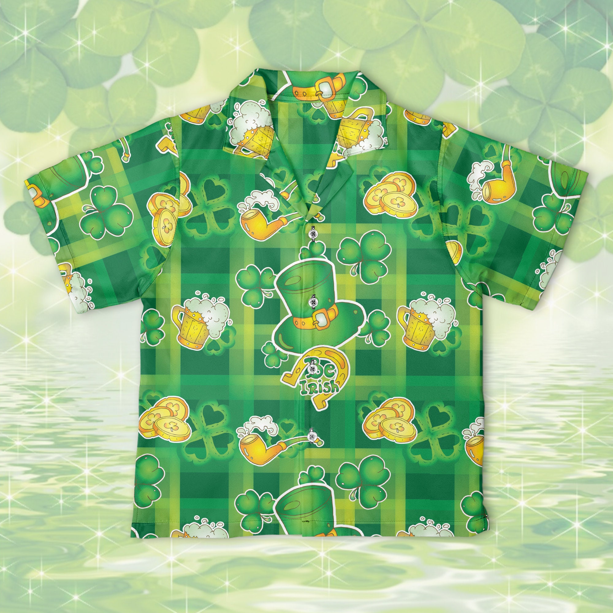 Patrick's Day Hawaiian Shirt, Irish Button Down Shirt, 3D Hawaiian ...