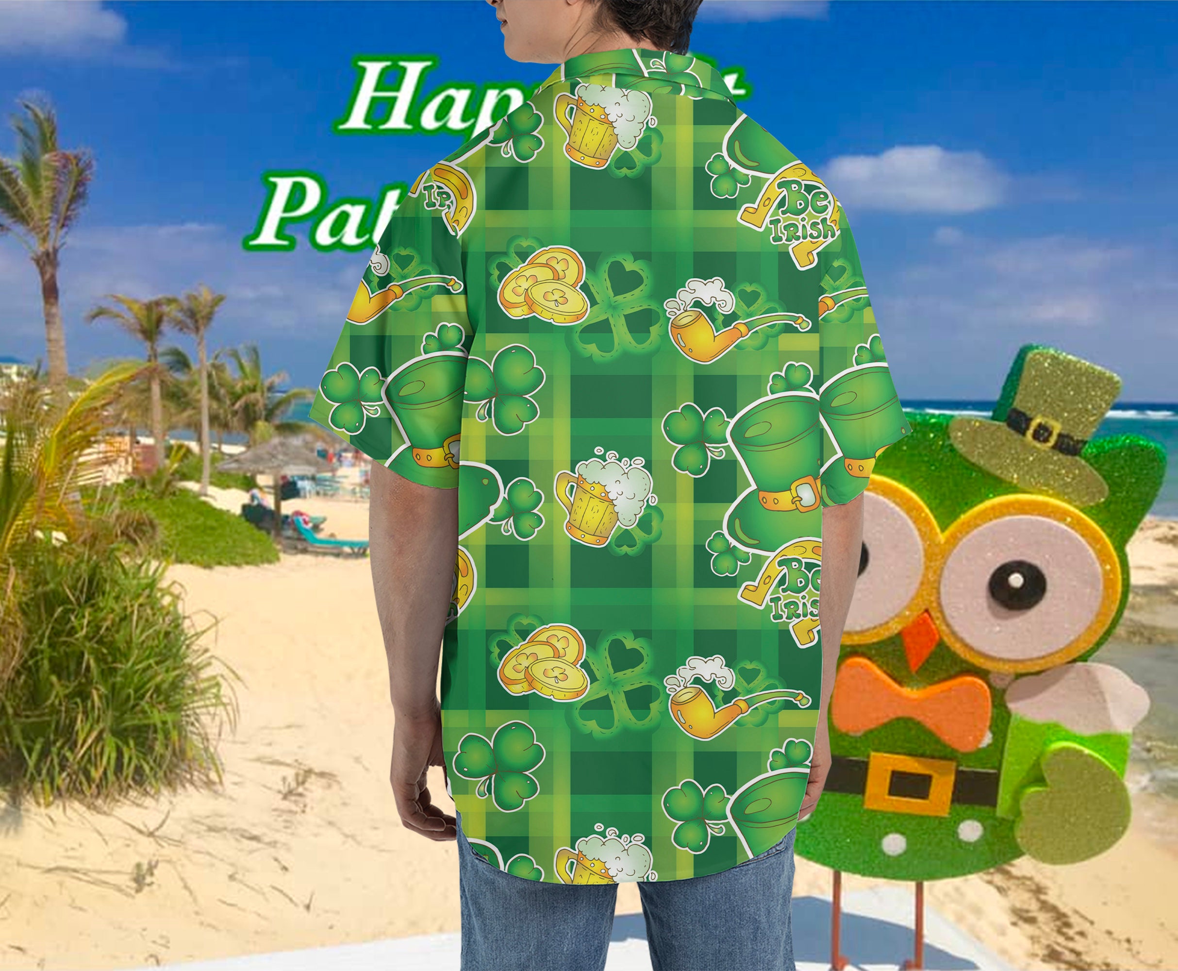 Patrick's Day Hawaiian Shirt, Irish Button Down Shirt, 3D Hawaiian ...