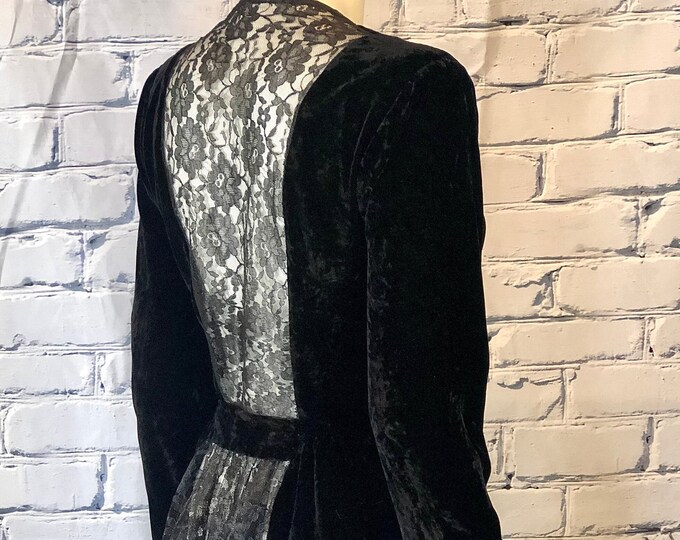GOTH TAILCOAT With Peplum Stevie Nicks Victorian Steampunk Black Velvet ...