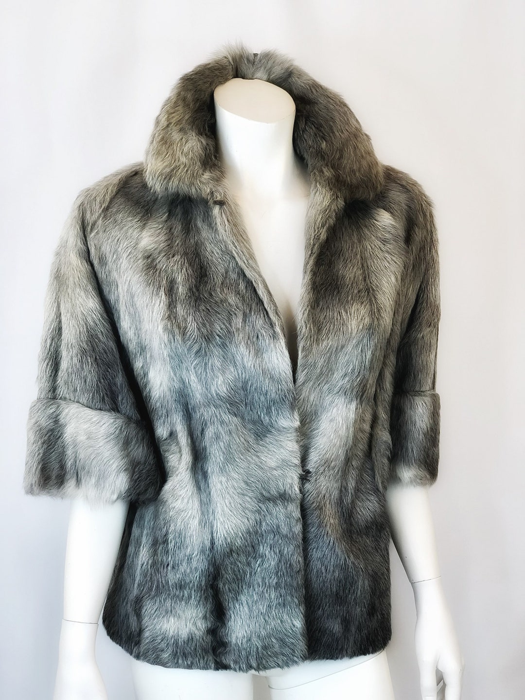 GREY Fur CAPE Vintage 50s 60s / Hollywood Glam Bombshell Attire OS - Etsy