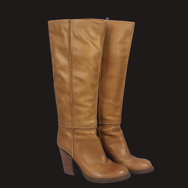 Stacked Heel Boots - Etsy