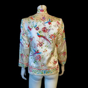Vintage SILK Hand Embroidered Bohemian Asian Jacket / Vintage 60s 70s ...