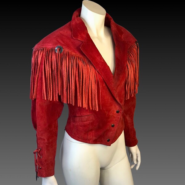 80s Womens Fringe Jacket - Etsy
