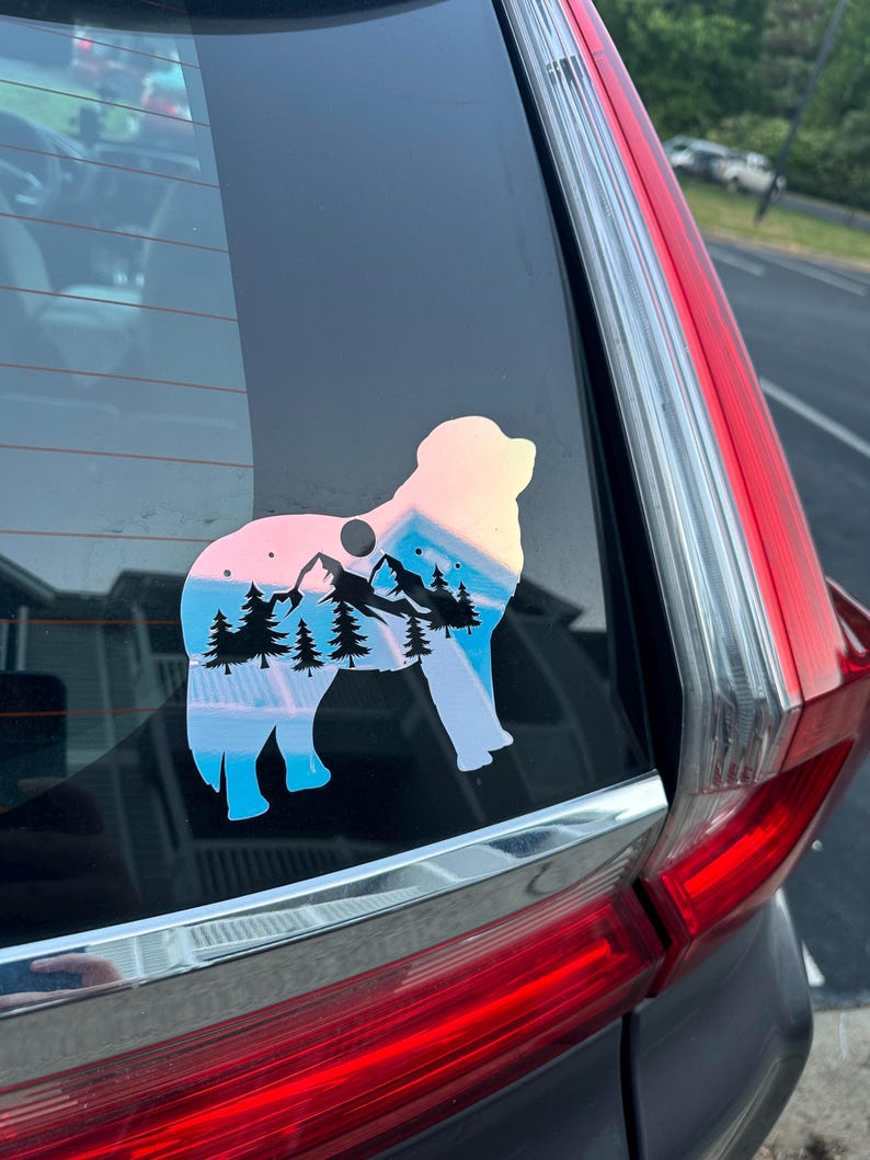 Great Pyrenees Mountain Decal - Etsy