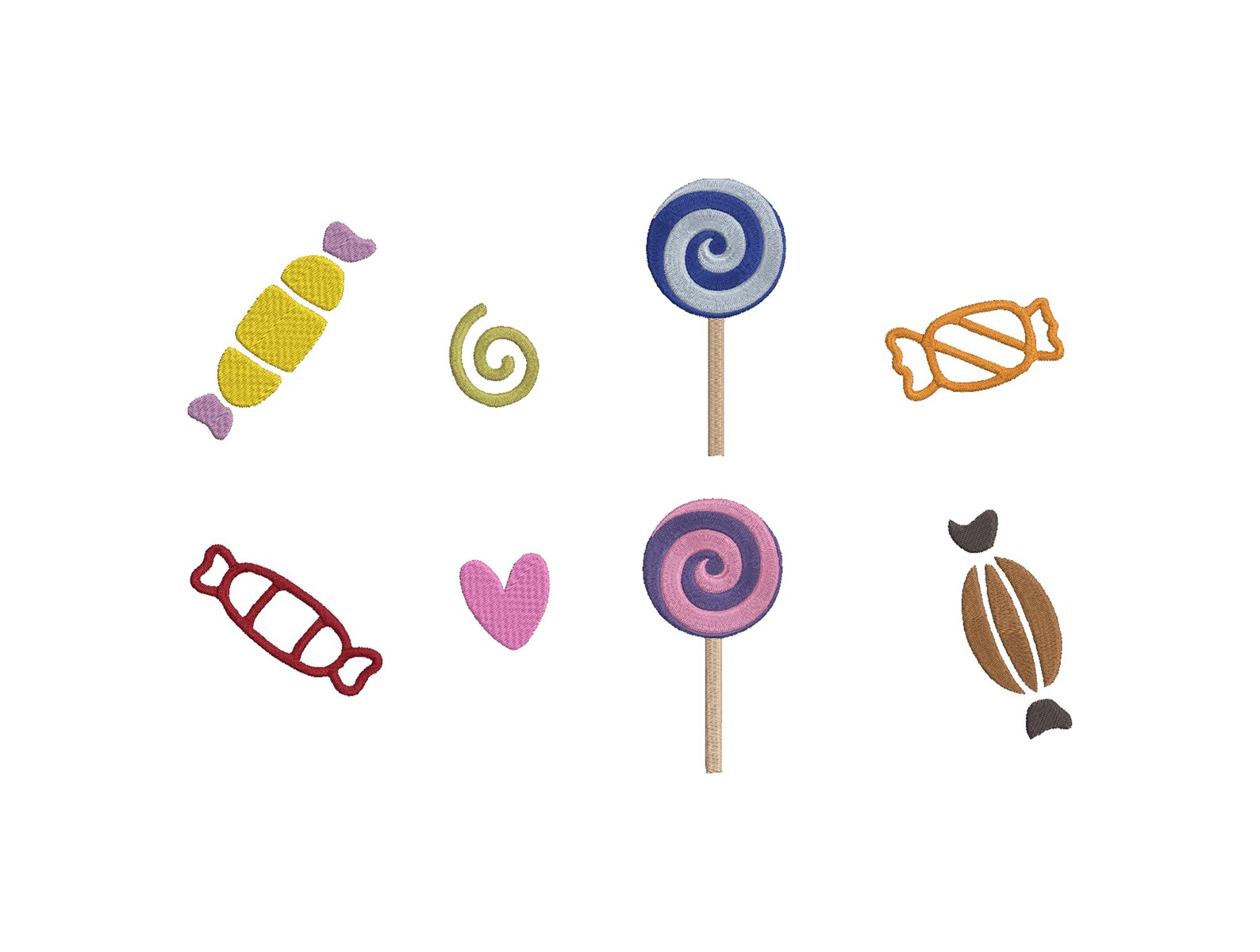 Mini Candies Embroidery Design, Christmas Candy Embroidery, Mini Candy ...