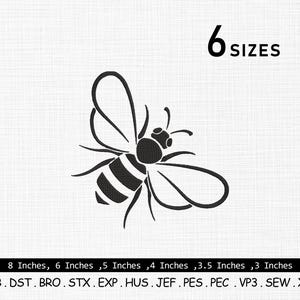 Bee Embroidery Design: Line Art Insects, 6 Sizes (digital Download) - Etsy