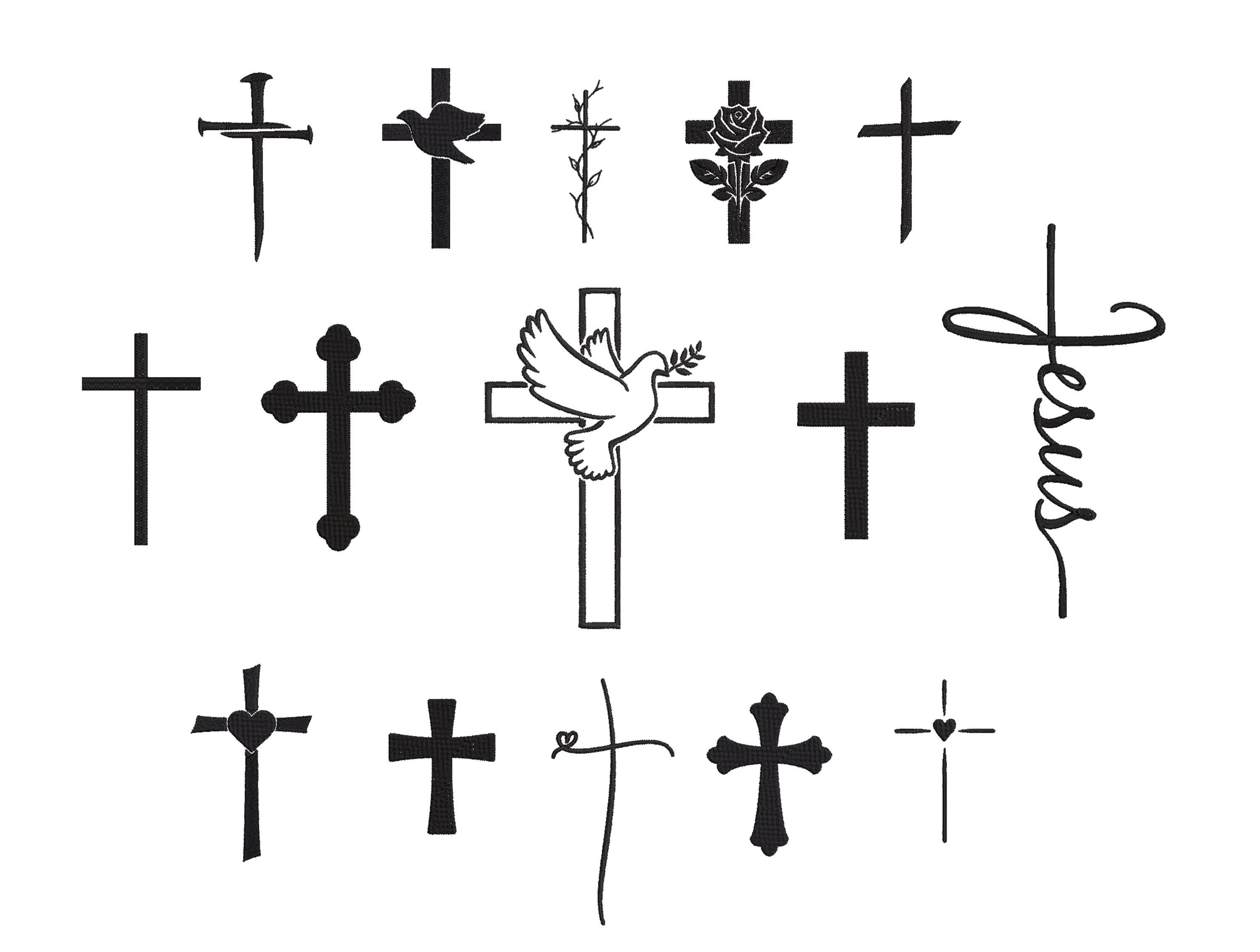 Cross Embroidery Design, Cross Embroidery Bundle, Christian Embroidery ...