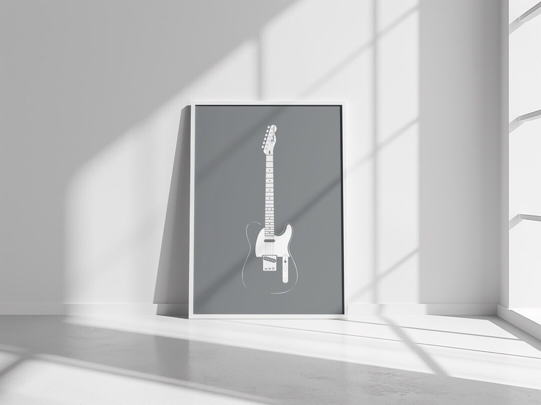 Fender Telecaster Digital Download, Minimalist Electric Guitar Wall Art ...