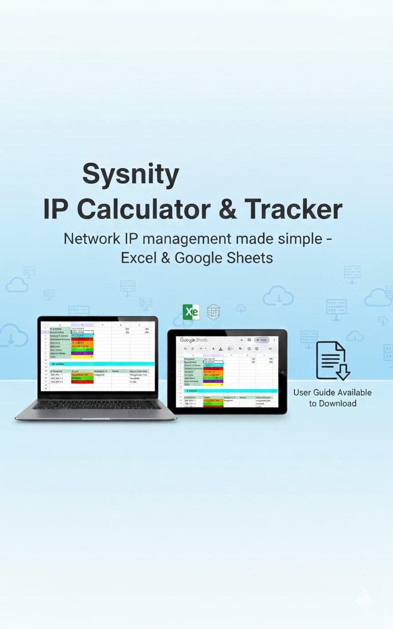 IP Subnet Calculator and Tracker – Excel & Google Sheets Spreadsheet ...