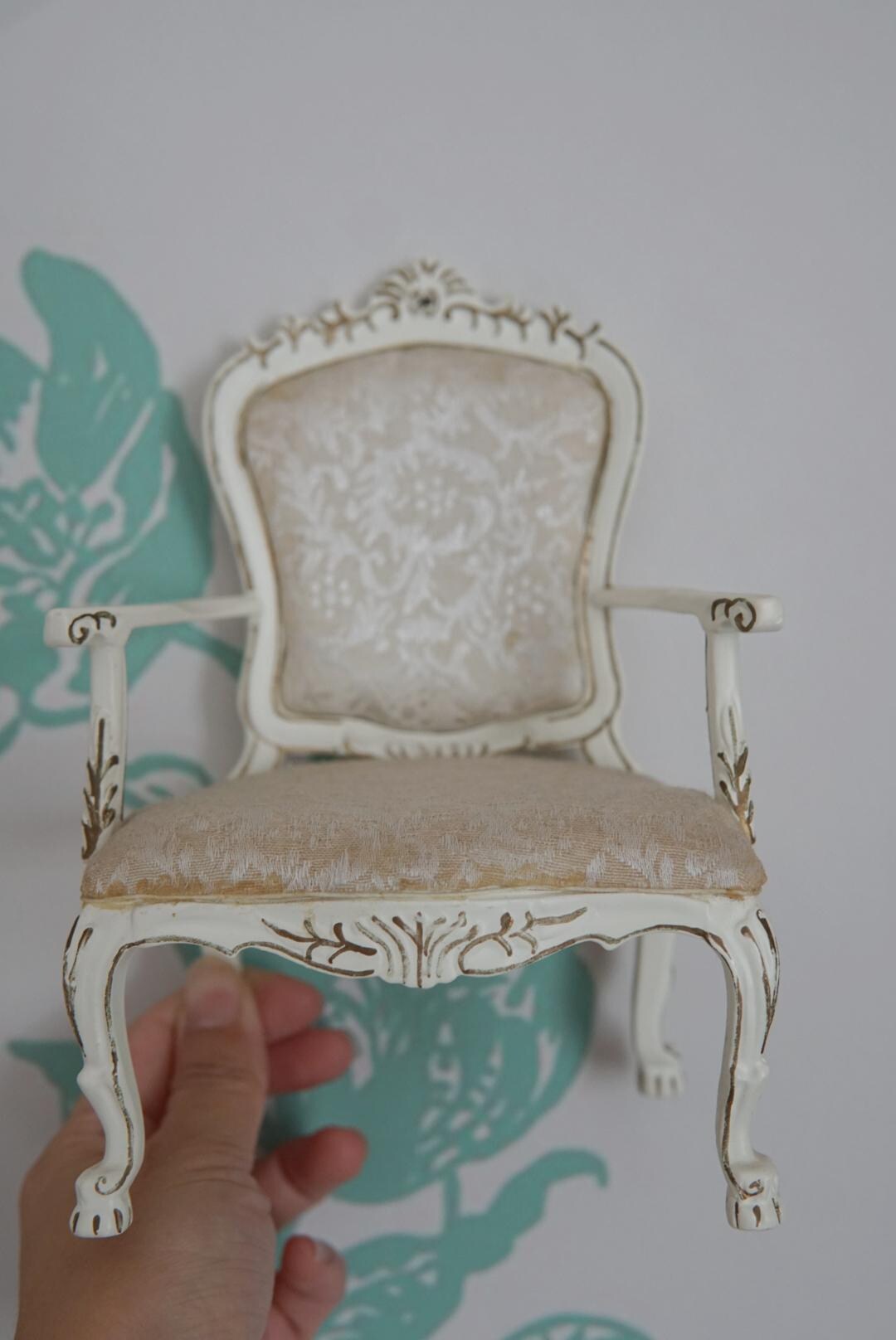 1/6 Scale Miniature Wood Arm Chair - Etsy