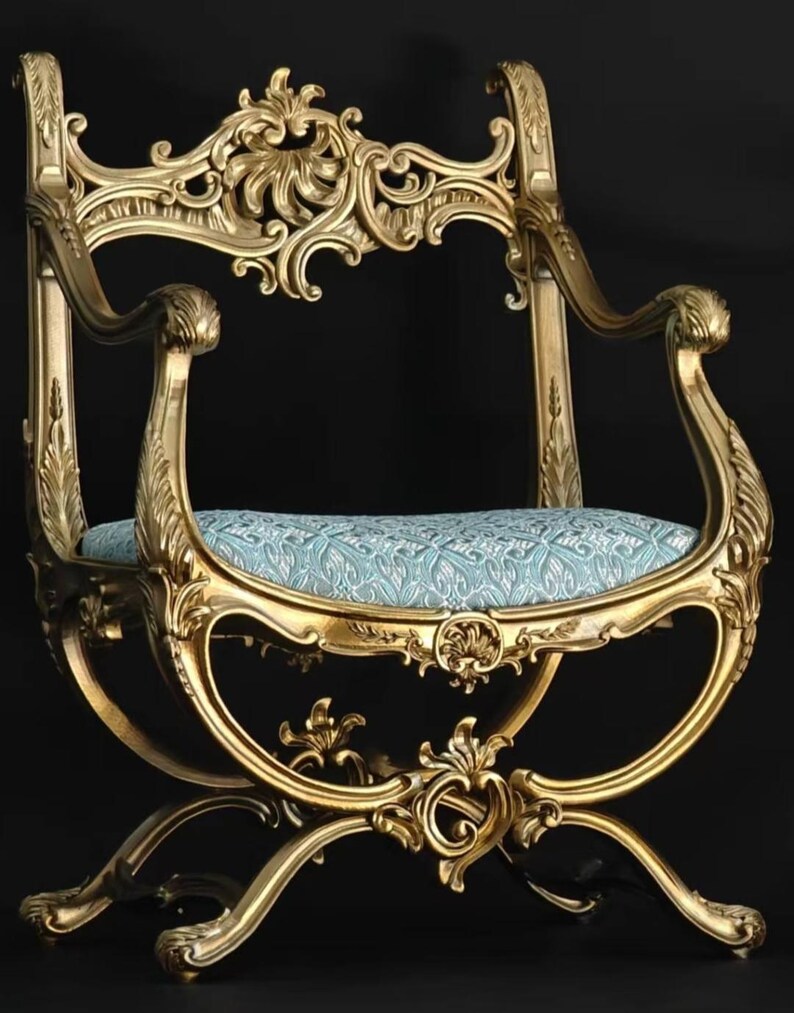 1/12 1/6 Scale Miniature Dollhouse Furniture Baroque Chair - Etsy