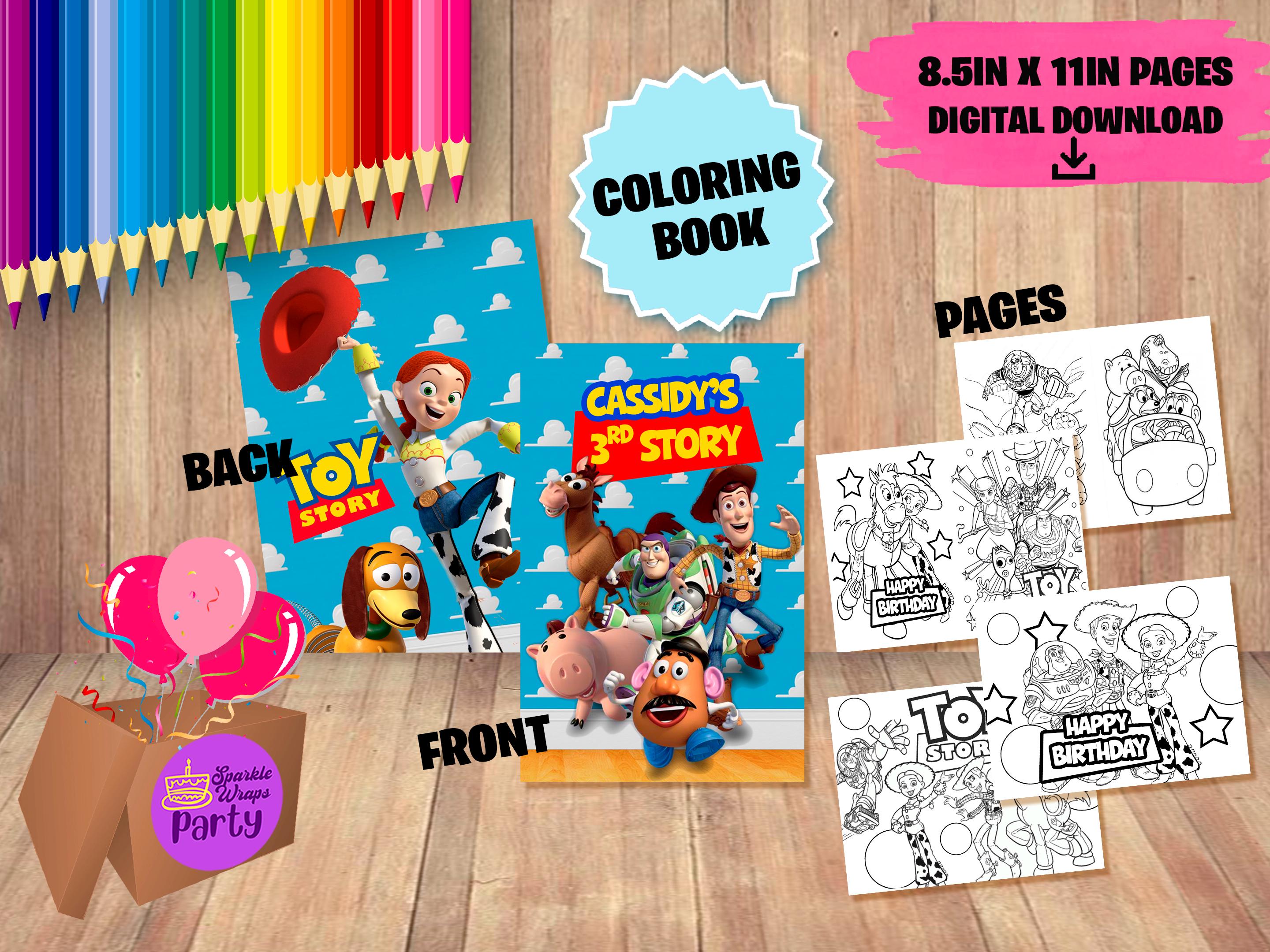 Toy Story Coloring Book Only Digital Download 8 5in X 11in Sheets